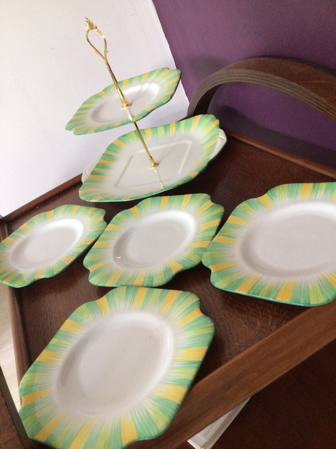 Afternoon Tea Set Royal Grafton Two Tier Cake Stand With Gold Fixing ...