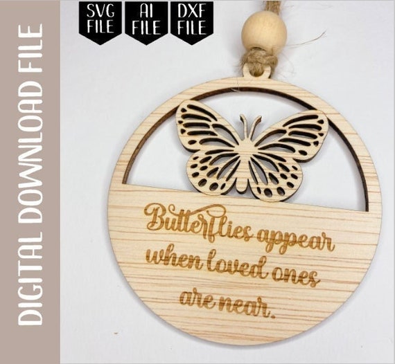 DIGITAL DOWNLOAD FILE Christmas Butterfly Memorial for Loved - Etsy