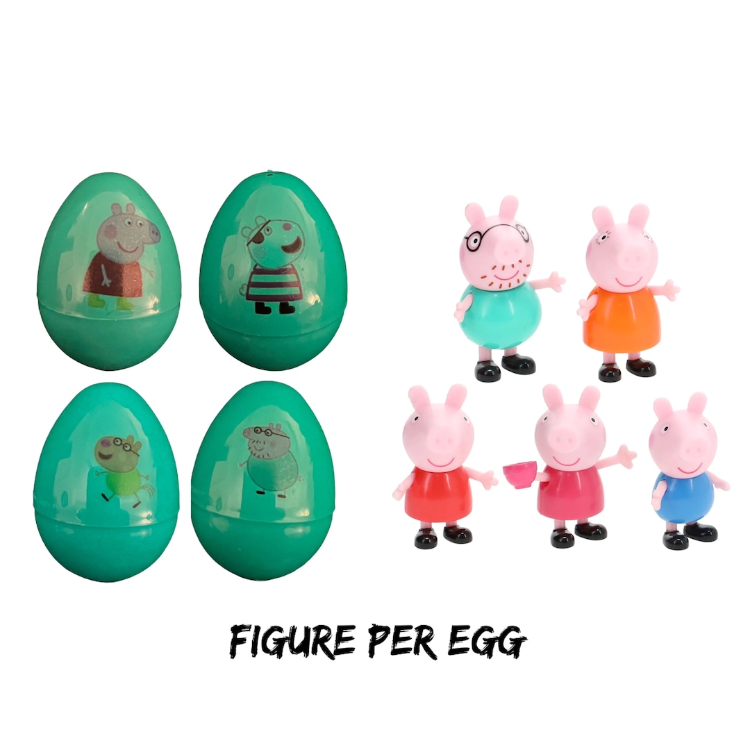 4 Eggs. Peppa Pig and Family 3”plastic Eggs, Egg Contains Figure. Great ...