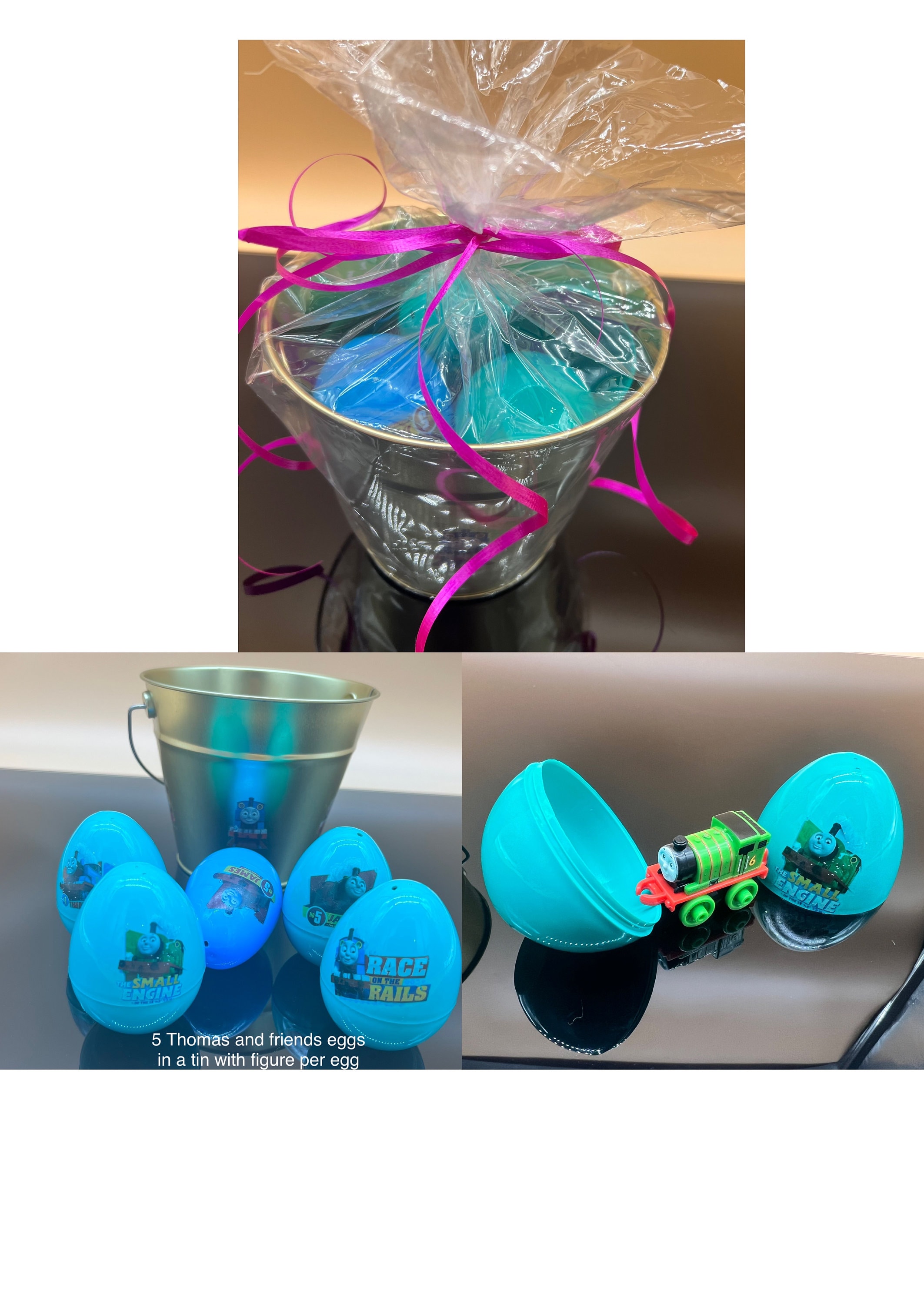 5 Eggs in a Tin! Thomas and Friends 3.5” Plastic Eggs With Figure Train ...