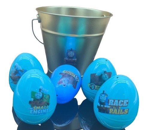 5 Eggs in a Tin! Thomas and Friends 3.5” Plastic Eggs With Figure Train ...