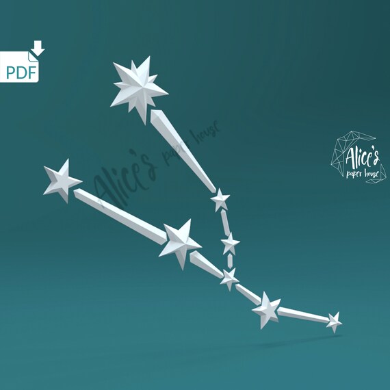Constellation Taurus Papercraft Papercraft Stars Taurus Wall | Etsy