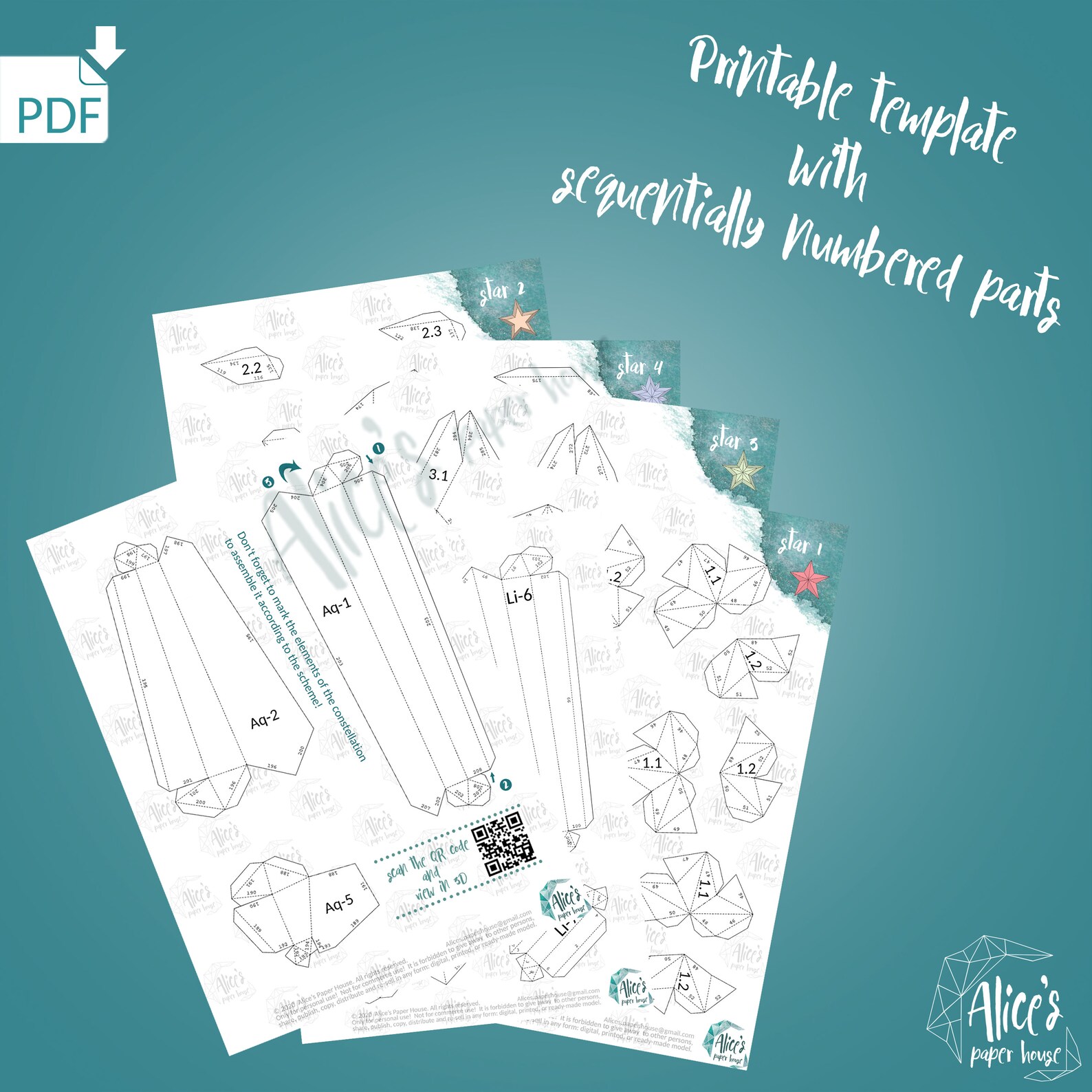 Constellation Scorpion Papercraft Papercraft Stars Scorpion - Etsy