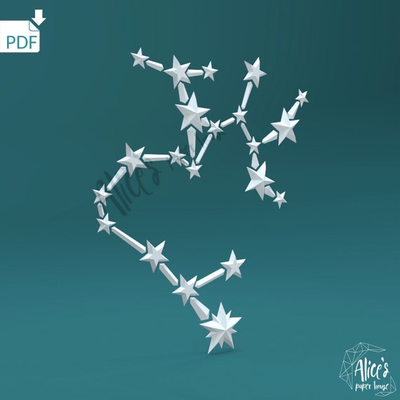 Constellation Sagittarius papercraft Papercraft star | Etsy