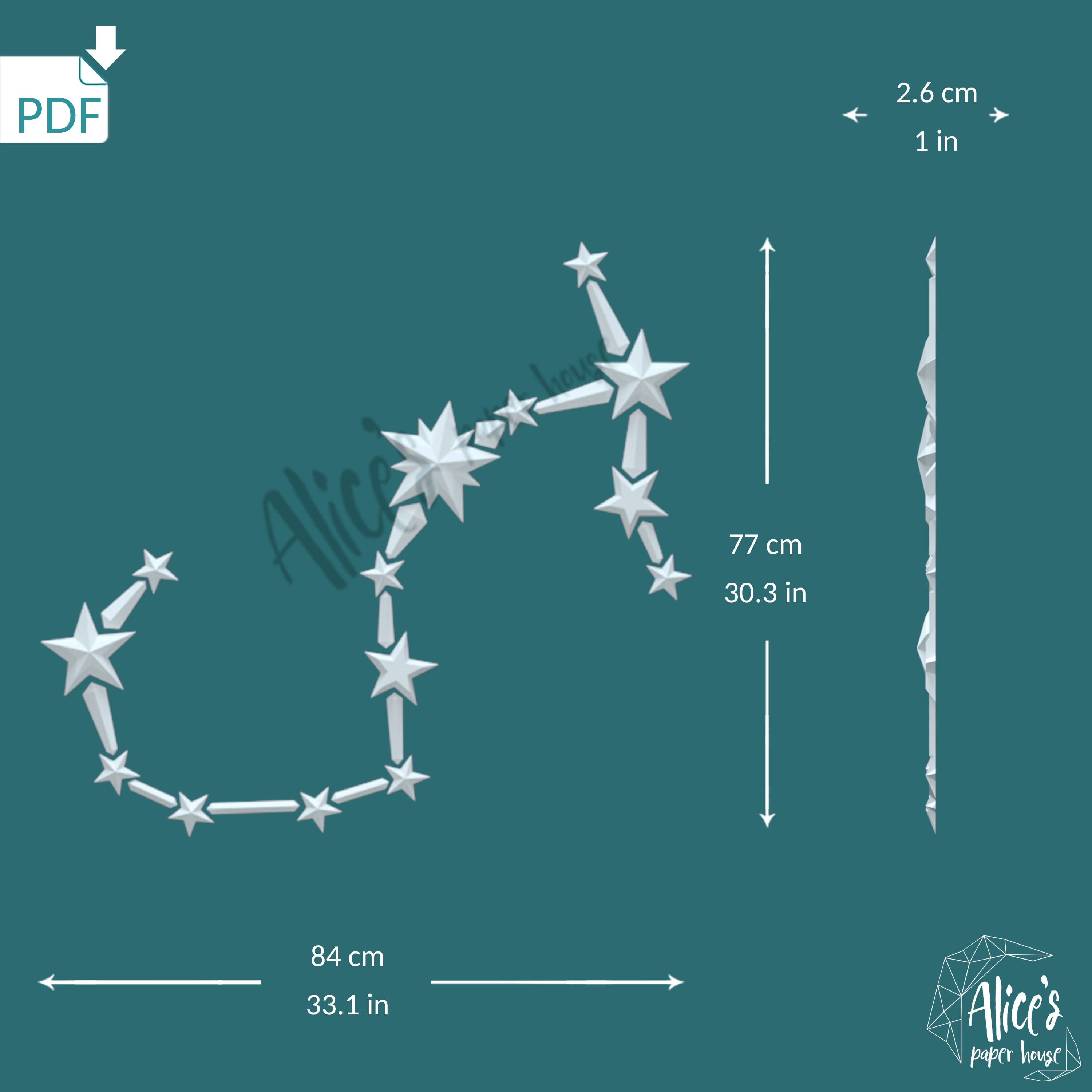 Constellation Scorpion Papercraft Papercraft Stars Scorpion - Etsy