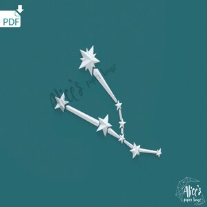 Constellation Taurus Papercraft Papercraft Stars Taurus Wall | Etsy