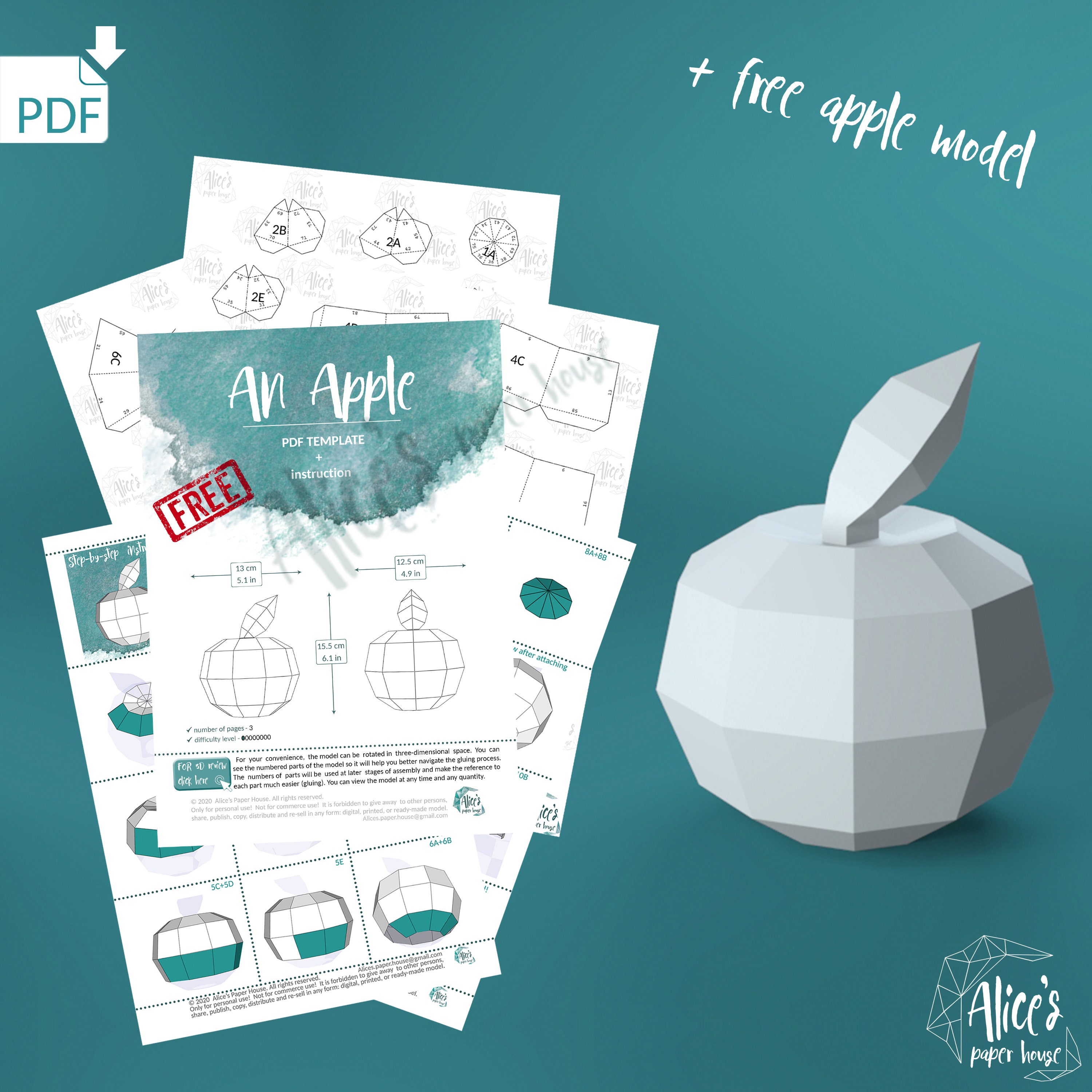 Iceberg Papercraft Antarctica Wall Art Papercraft Template - Etsy UK