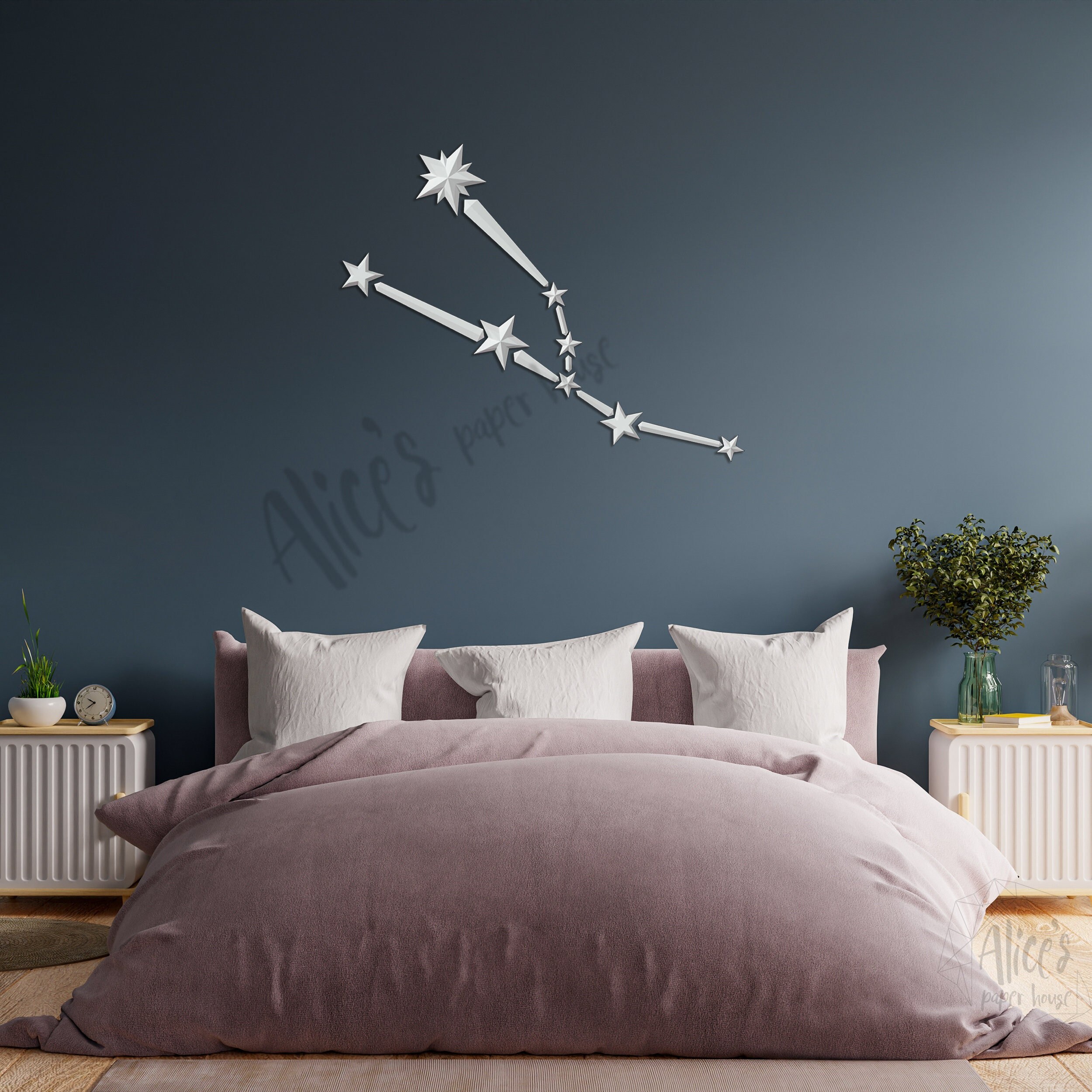 Constellation Taurus Papercraft Papercraft Stars Taurus Wall - Etsy