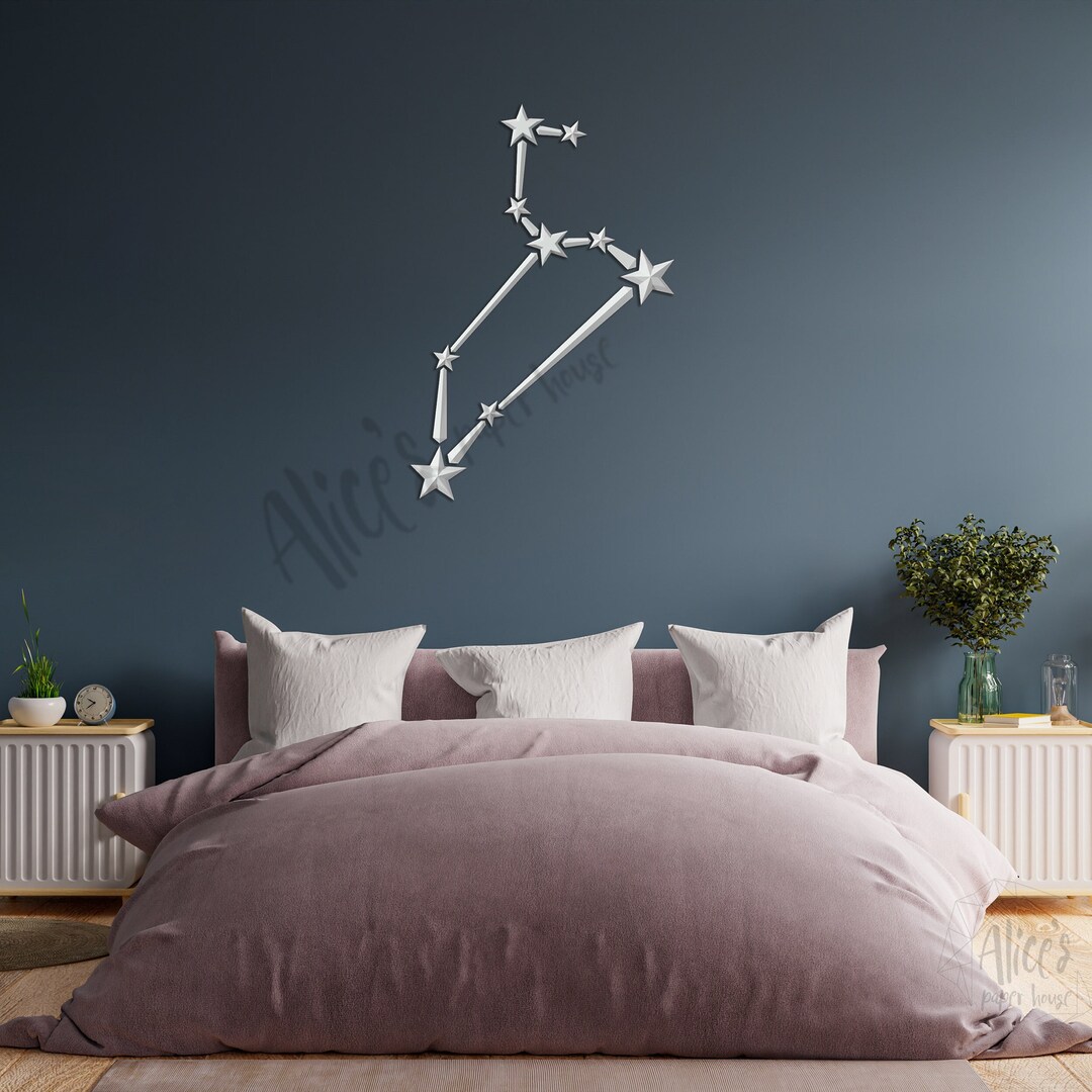 Constellation Leo Papercraft Papercraft Stars Leo Wall - Etsy UK