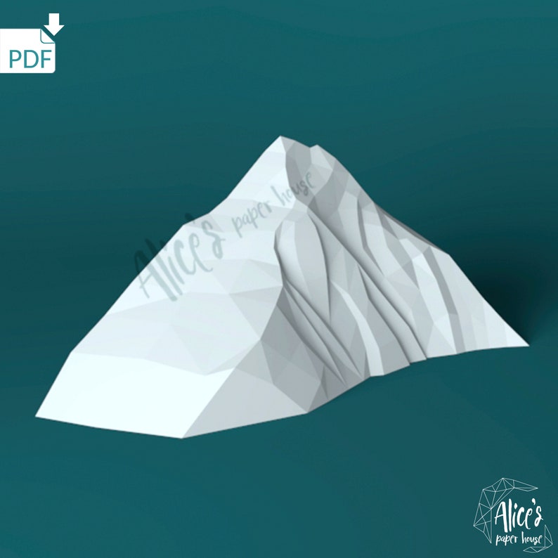 Mount Everest papercraft Chomolungma 3D origami Low poly | Etsy