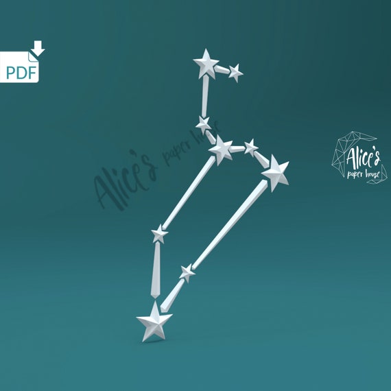 Constellation Leo Papercraft Papercraft Stars Leo Wall | Etsy UK