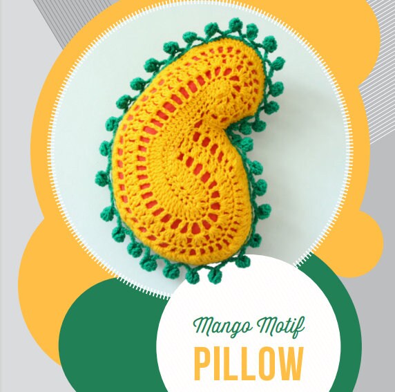 Crochet Pattern Crochet Mango Pillowcrochet Decor DIY - Etsy
