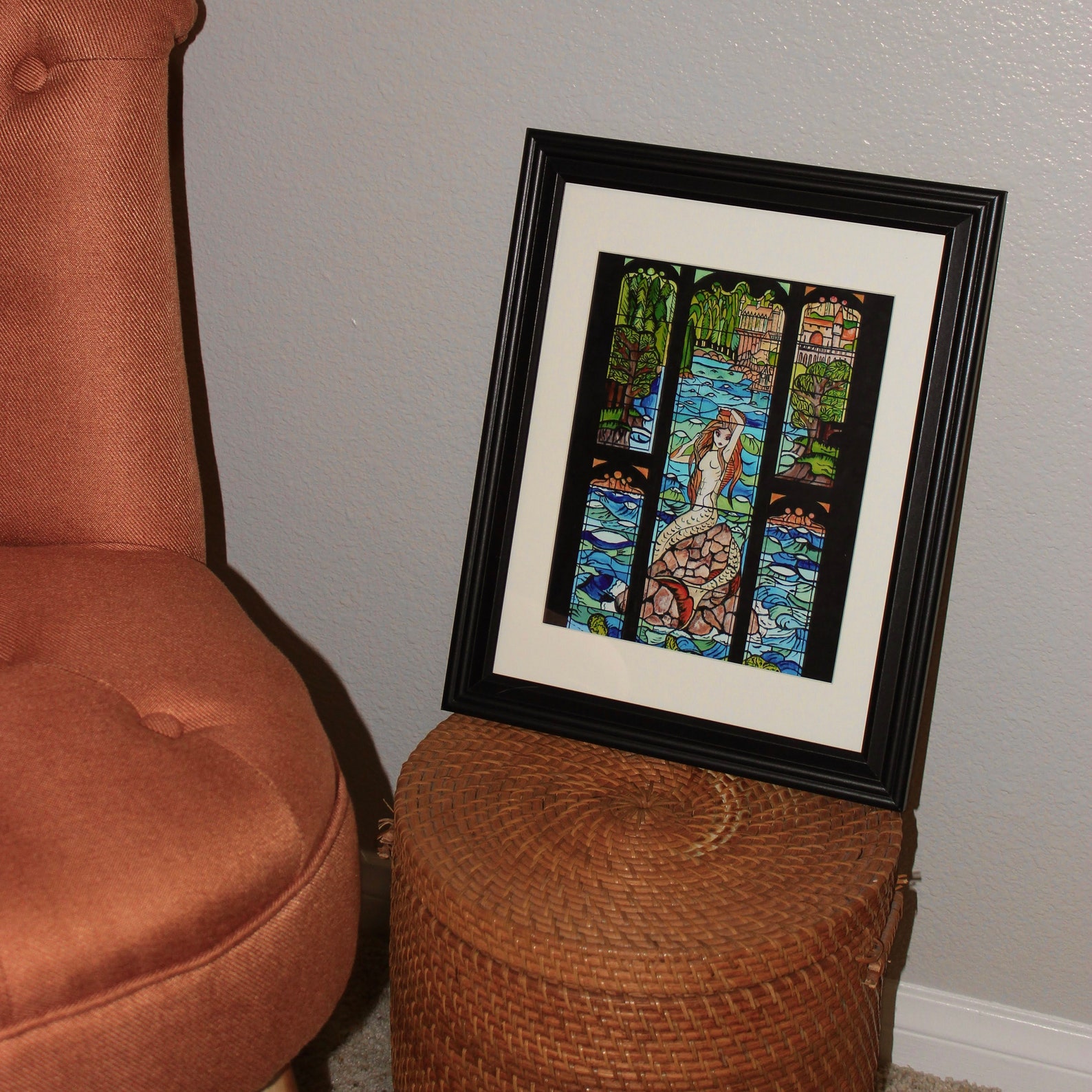 DIGITAL: Mermaid Stained Glass Window Print - Etsy