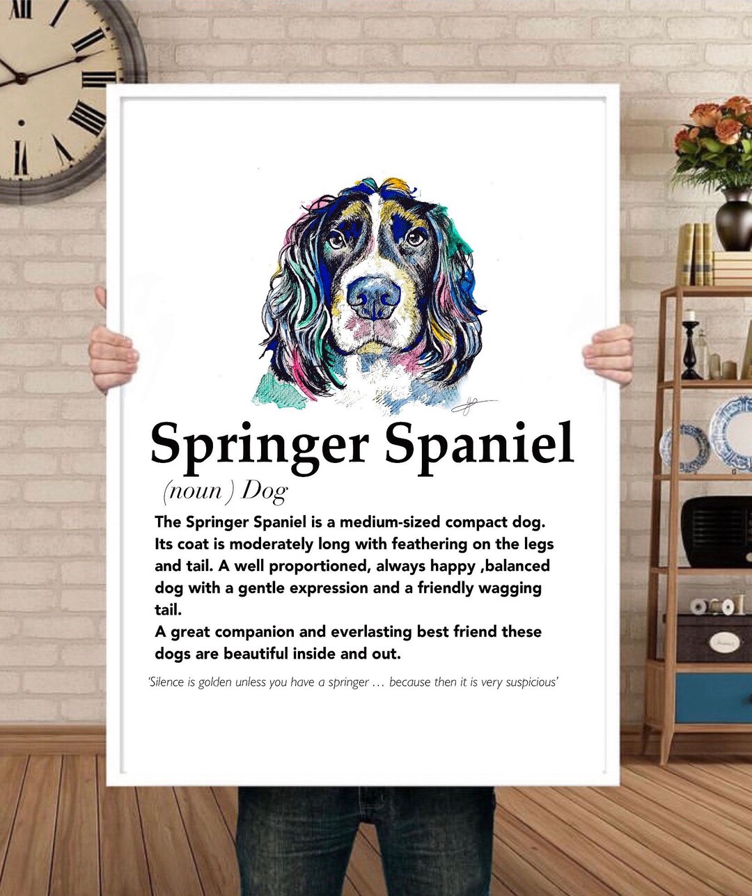 Springer Spaniel Definition Print | Wall Art Decor |spaniel Prints ...