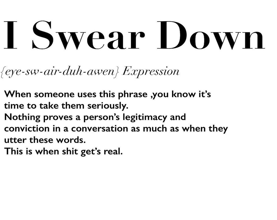 I Swear Down Print| Yorkshire Accent | Northern Accent| Definition ...