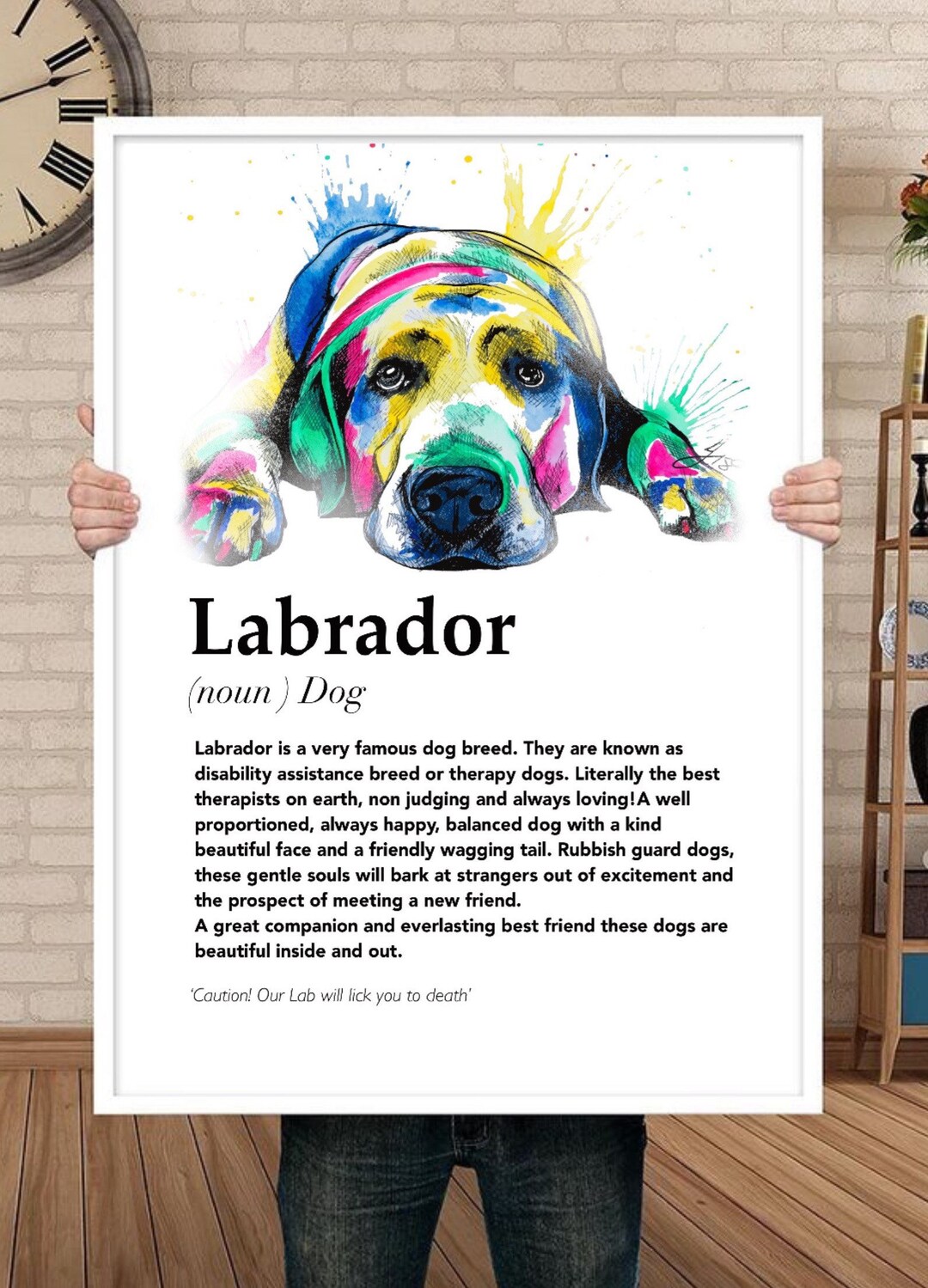 Labrador Definition Print Wall Art Decor lab Prints Gifts for Friends ...