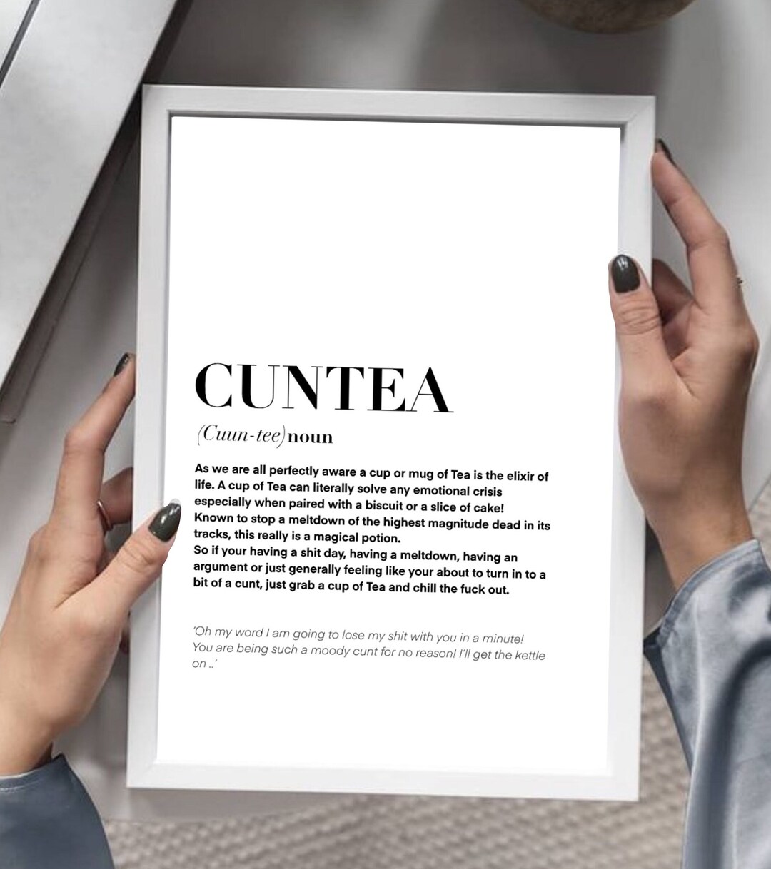 Cuntea Definition Print | Wall Art Decor | Minimalist| Gifts for ...