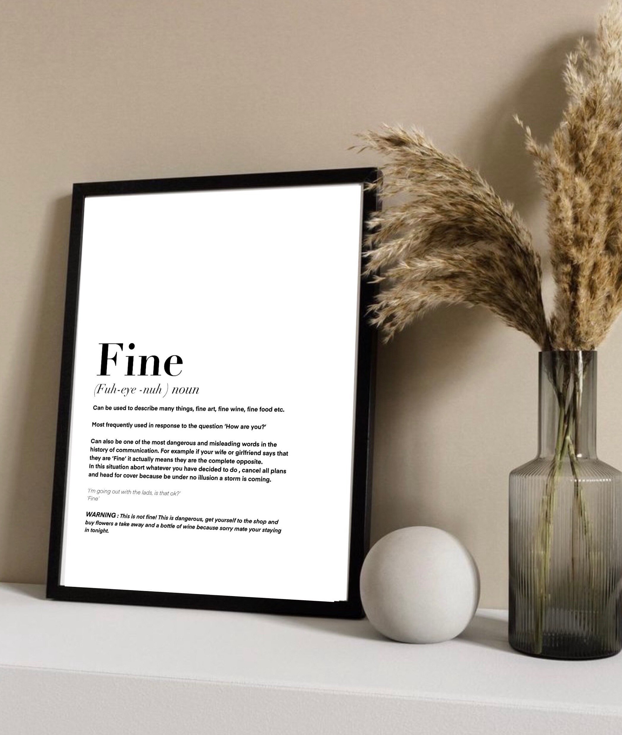 FINE Definition Print Wall Art Decor Minimalist Gifts for - Etsy