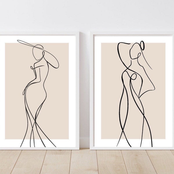 Line Art Canvas - Etsy UK