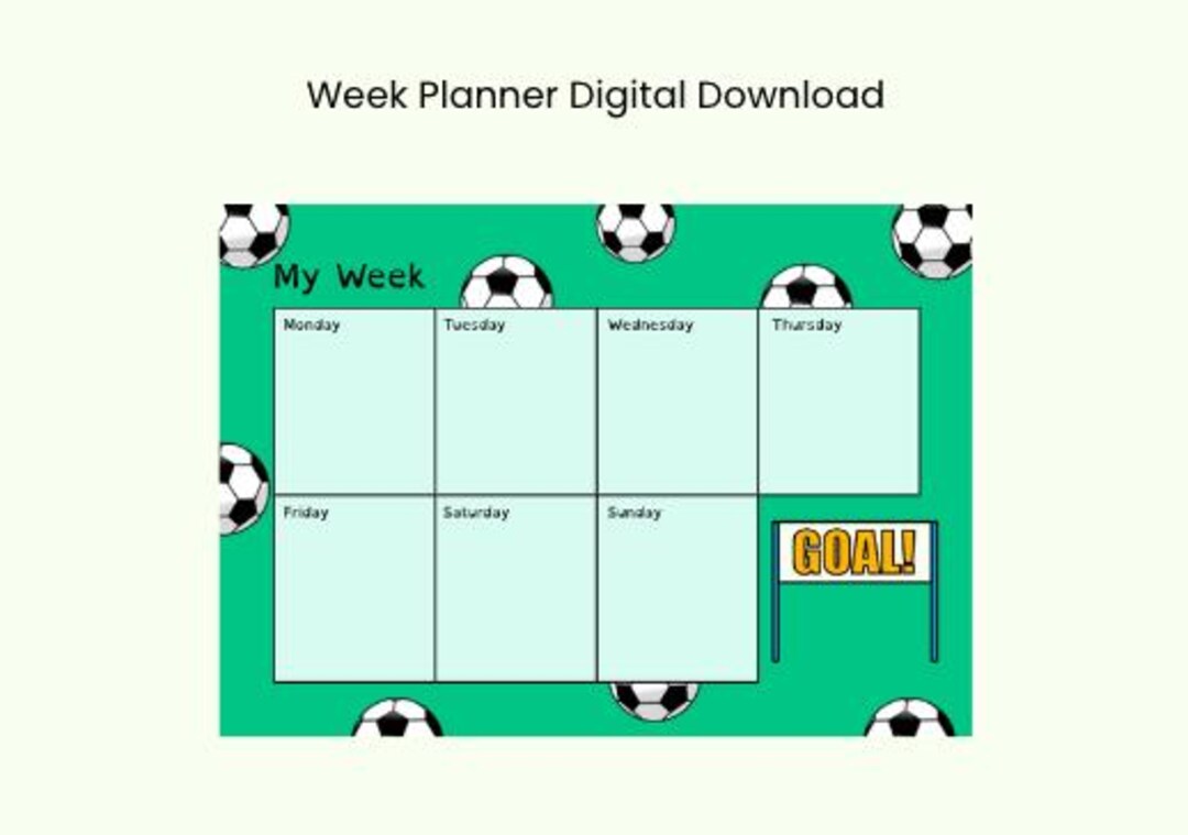 Downloadable Week Planner - Etsy