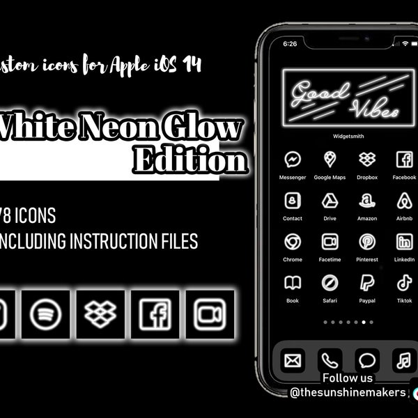 Ios 14 Icons Neon - Etsy