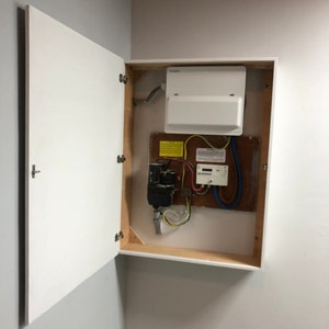 Fuse Box Cabinet. Slimline Wall Cupboard With Door. Electric Box Cover ...