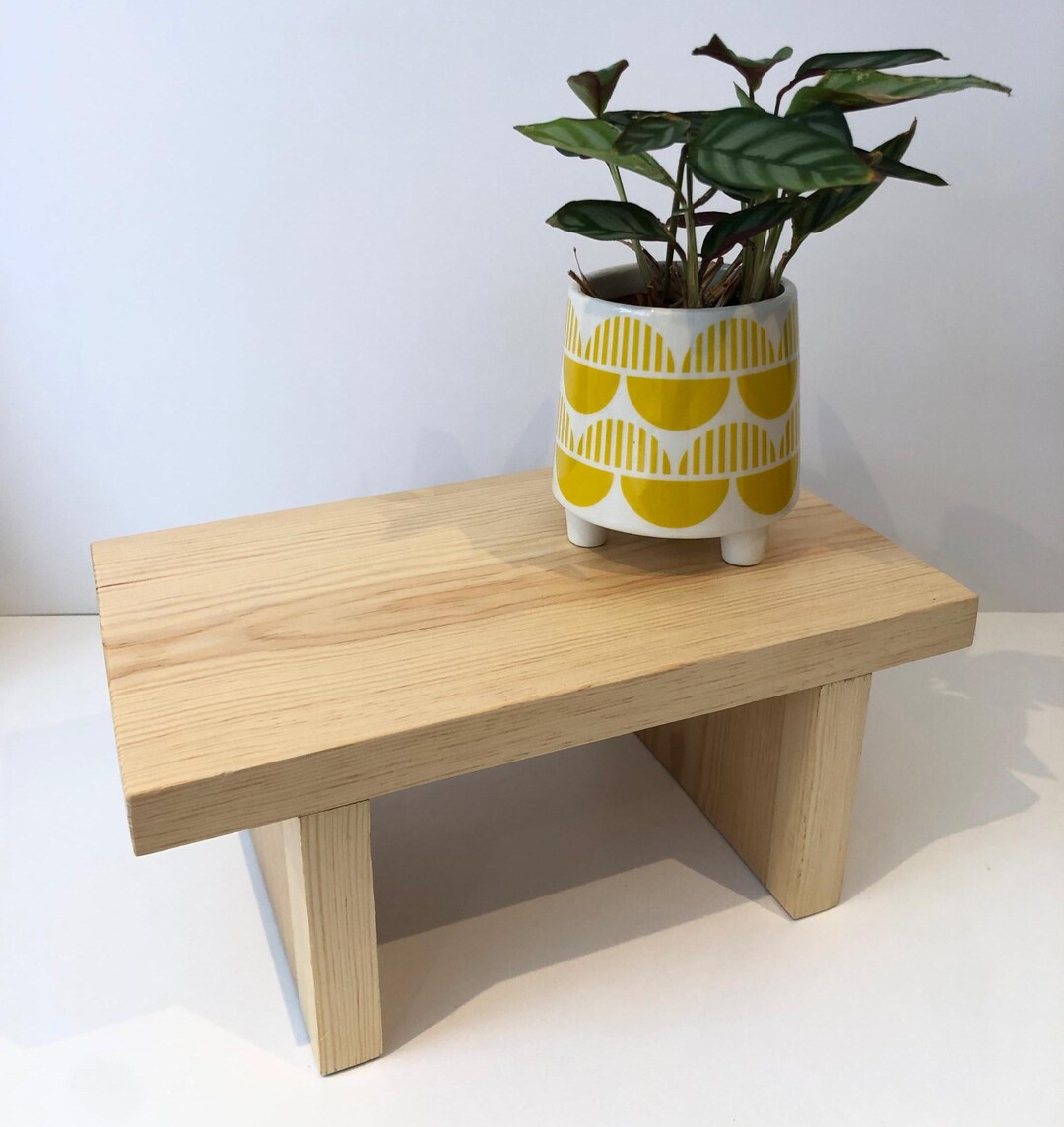 Minimalist Pine Wood Plant Stand. Clean Simple Designed, Handcrafted ...