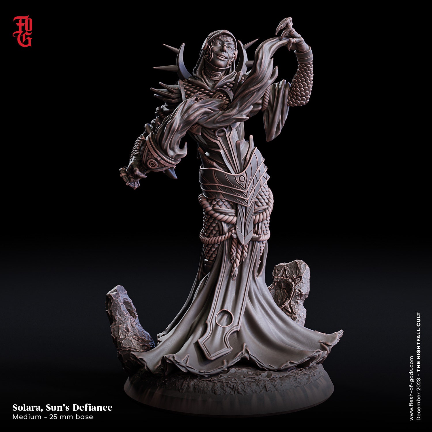 Female Fire Genasi Miniature - Flesh of Gods | Pyromancer Sorcerer ...