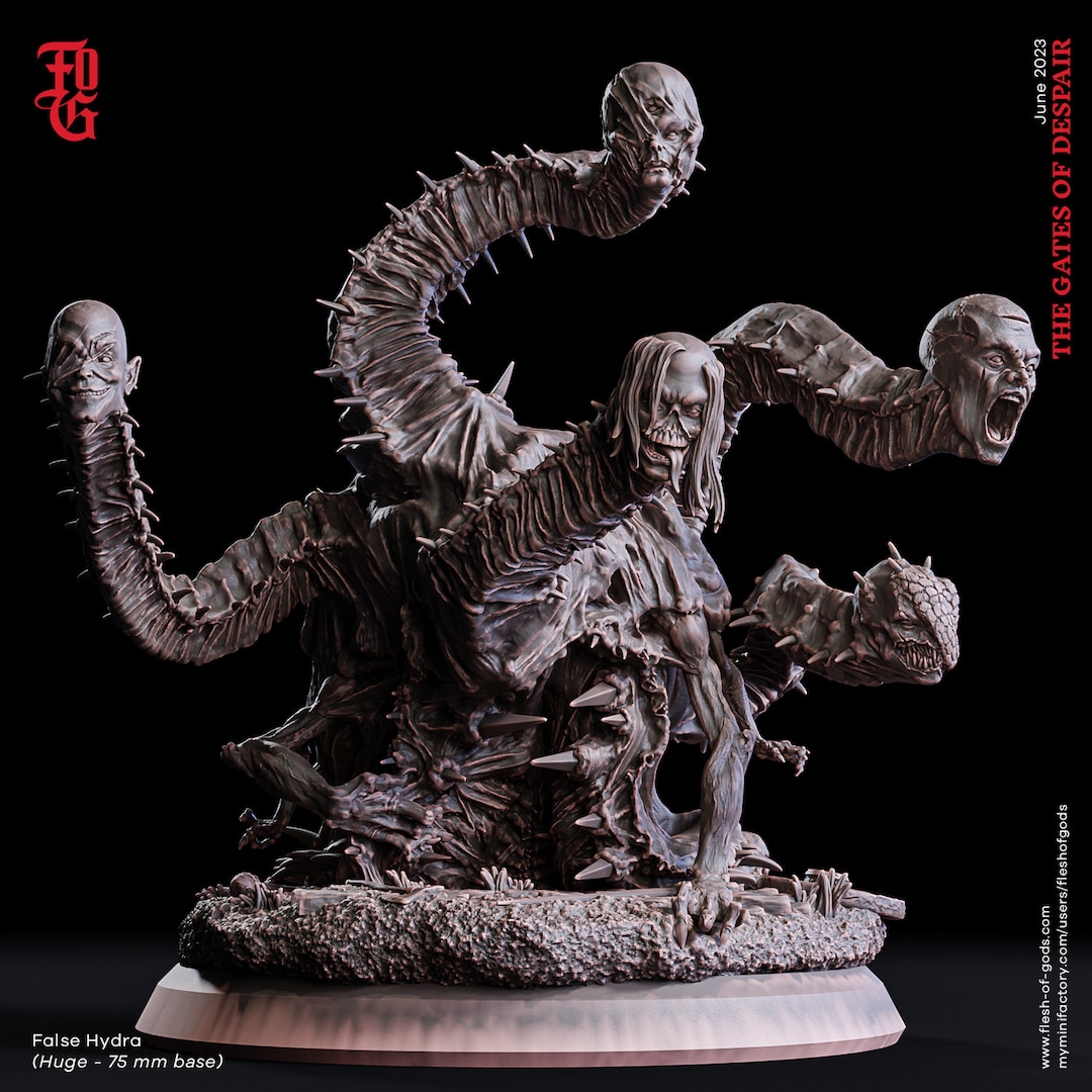 False Hydra Miniature - Flesh of Gods | Undead Abomination Model ...