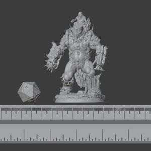 Mounted Giant Miniature - Flesh of Gods | Dwarf Battle Master Model ...