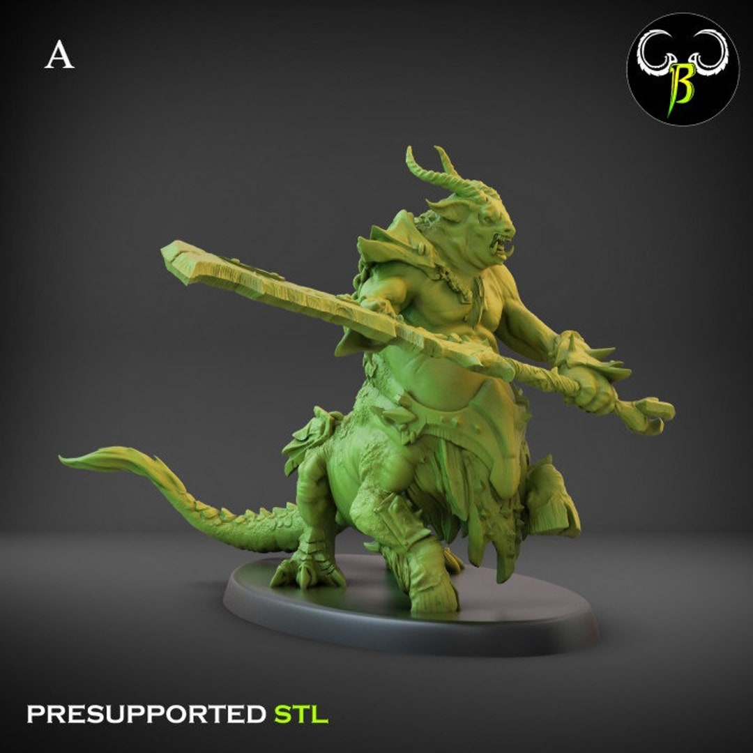 Centigor Beastmen Miniatures - Clay Beast Creation | Dragon Ogre Models ...