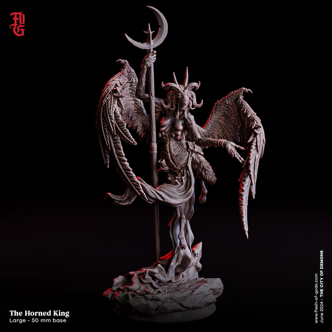 Winged Baphomet Demon Miniature - Flesh of Gods | Tzeentch Lord of ...