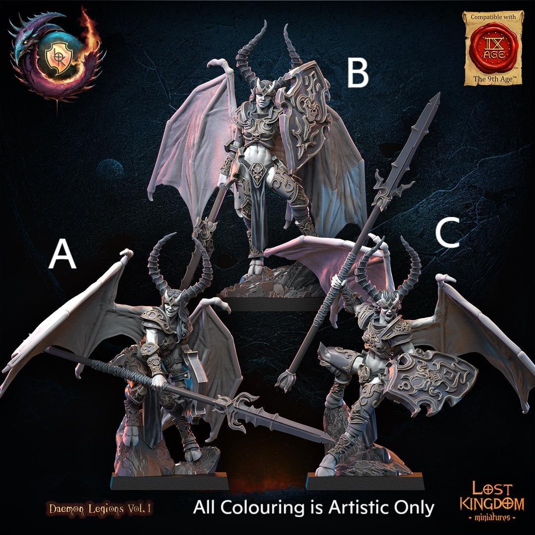 Winged Chaos Daemon Miniatures - Lost Kingdom Miniatures | Slaves of ...