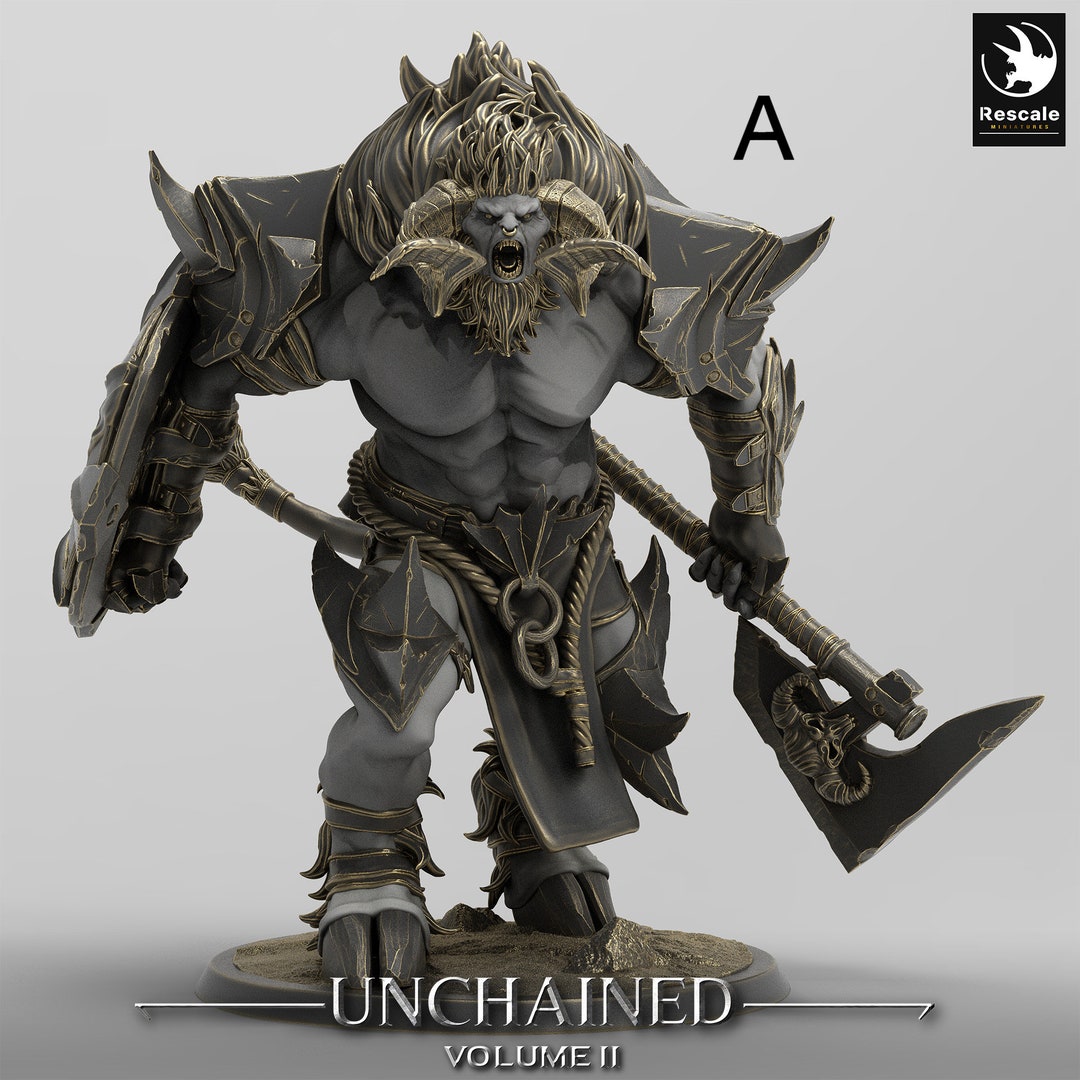 Grimdark Doom Bull Miniatures - Rescale Miniatures | Ogroid Minotaur ...