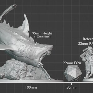 Giant Shark Miniature - Lord of the Print | Mutated Sea Monster Model ...