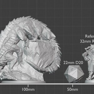 Young Behir Miniature - Lord of the Print | Basilisk Model | Wingless ...