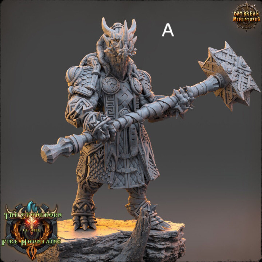 Grimdark Dragonborn Warrior Miniature - Daybreak Miniatures ...