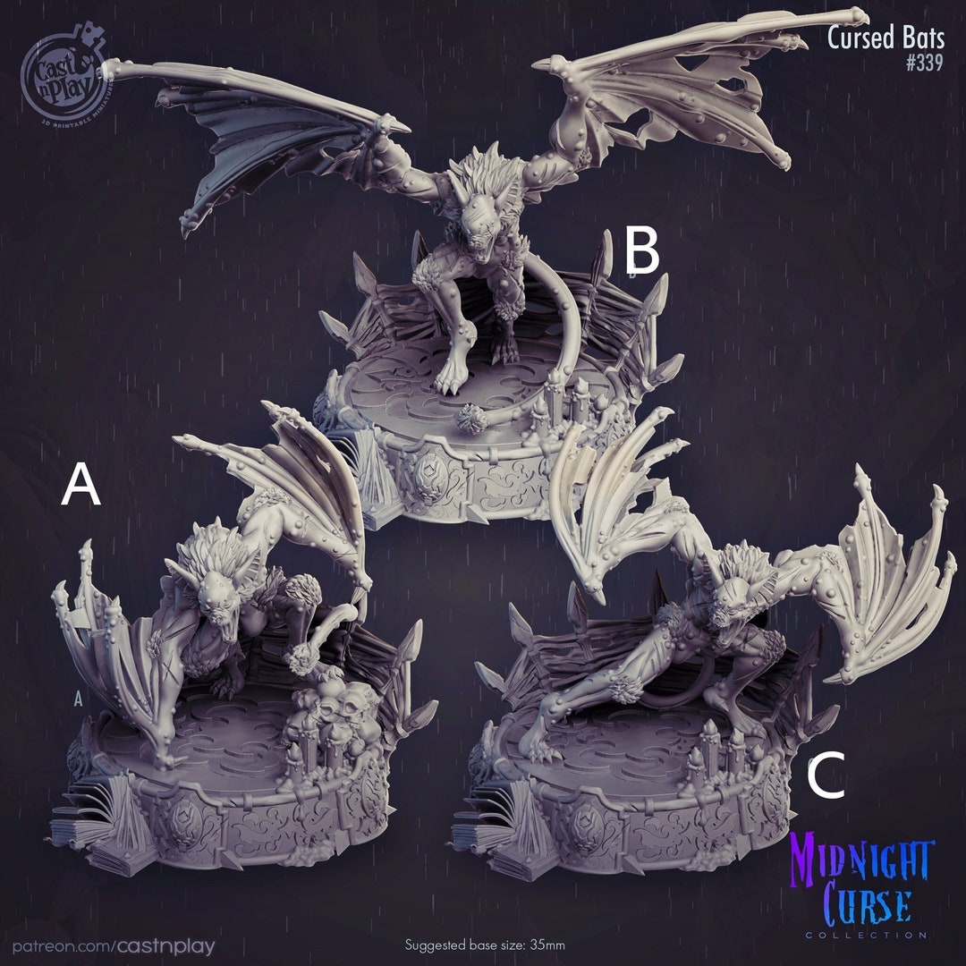 Vampire Bat Miniatures Castnplay Dungeons & Dragons Dnd Wargaming ...