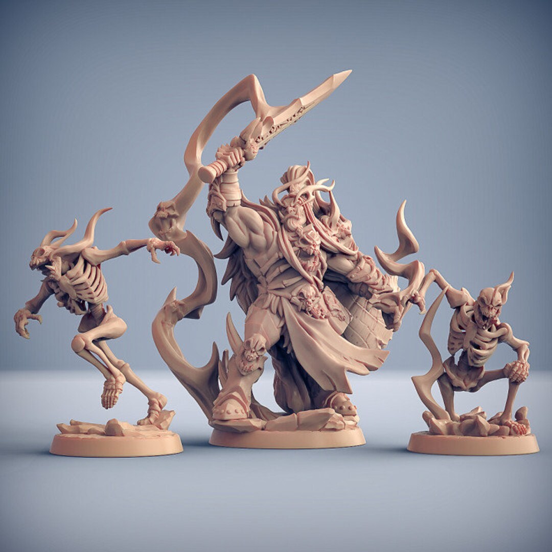 Orc Necromancer & Skeletons Miniatures Artisan Guild - Etsy