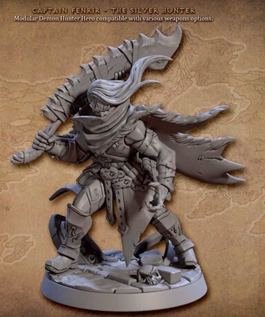Demon Hunter Miniature Artisan Guild Human Adventurer Model Dungeons ...