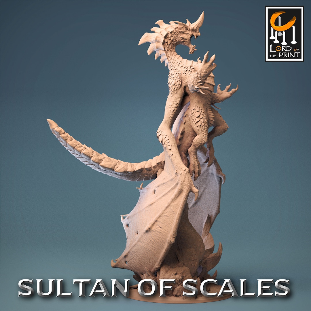 Ancient Blue Dragon Miniature - Lord of the Print | Gargantuan Elder ...