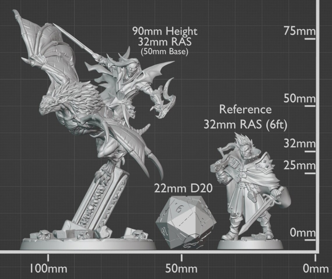 Vampire Bat Mounts & Rider Miniatures - Artisan Guild | Beast Models ...