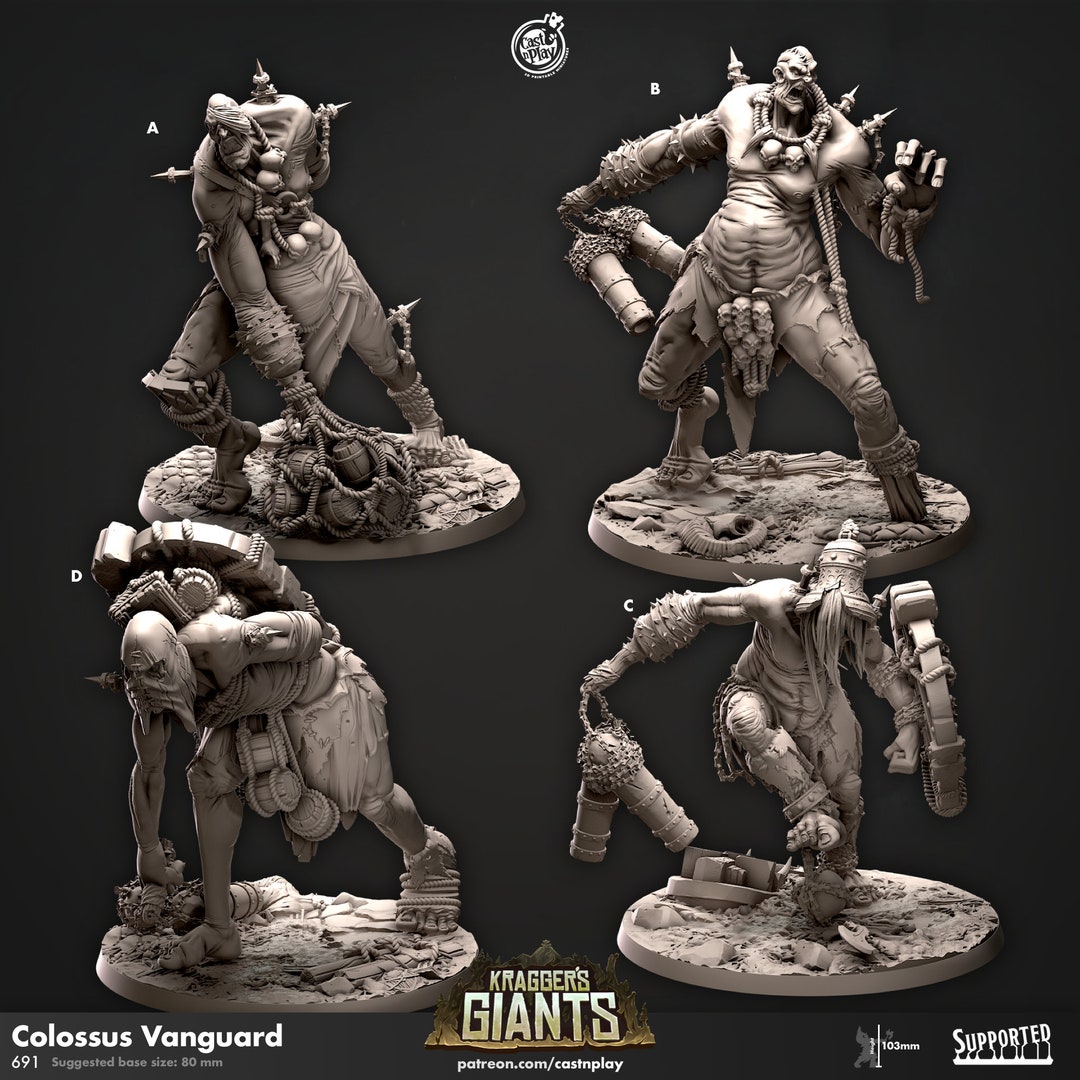 Undead Giant Miniatures - Castnplay | Mancrusher Gargant Models | Sons ...