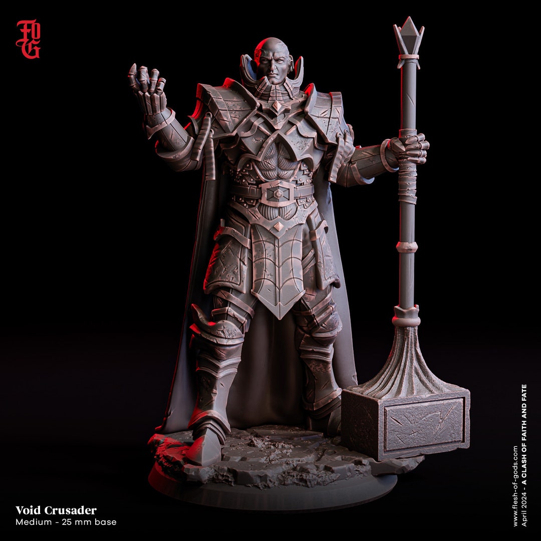 Goliath Vengeance Paladin Miniature - Flesh of Gods | Human Champion ...