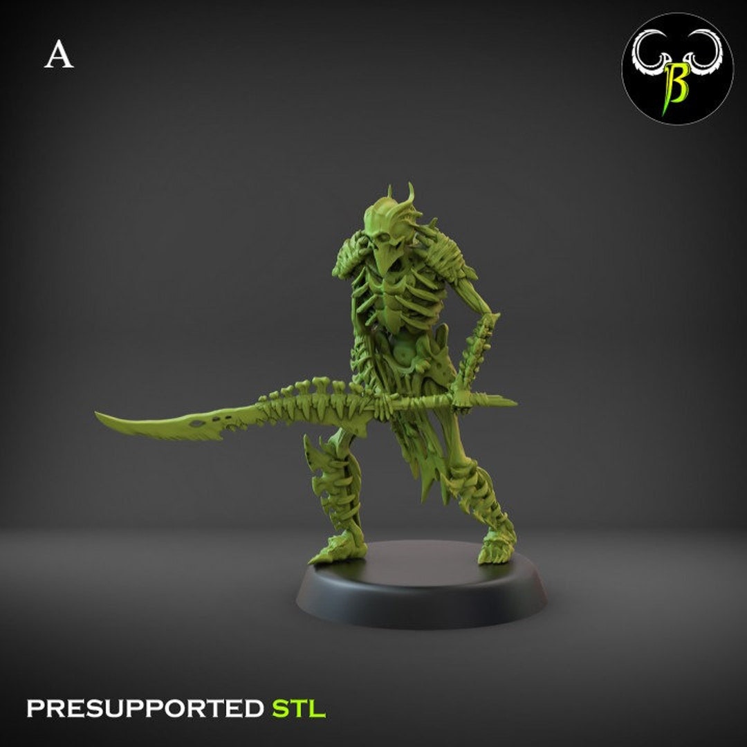 Undead Infantry Miniatures - Clay Beast Creation | Melee Necron Models ...
