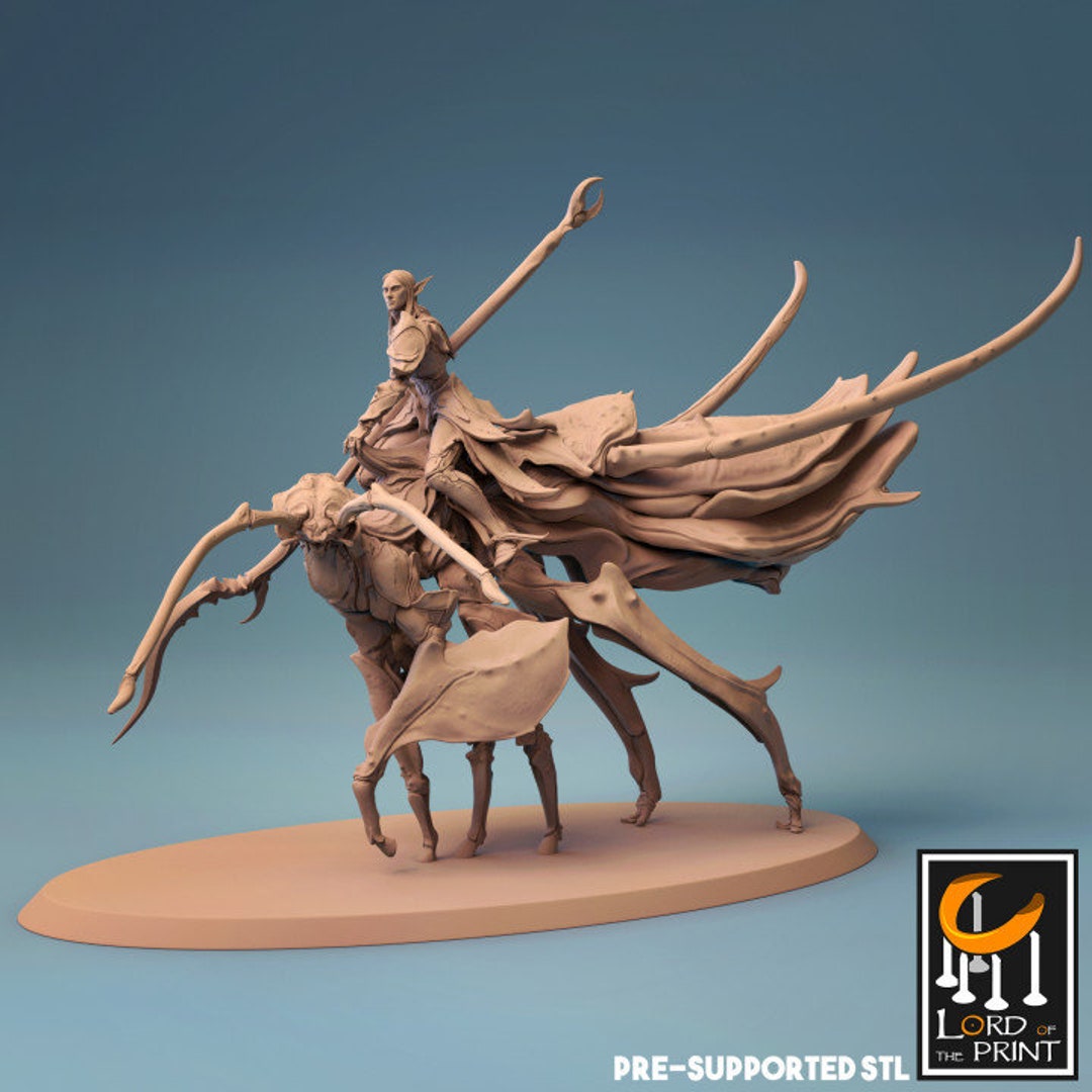 Insect Cavalry Miniature - Lord of the Print | Giant Mounted Insect and ...