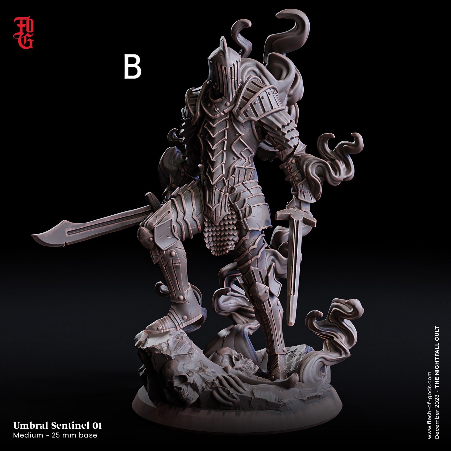 Infernal Knight Miniatures - Flesh of Gods | Armored Fire Daemon Model ...