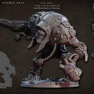 Warforged Golum Miniature Artisan Guild Necron Titan Model Dungeons and ...