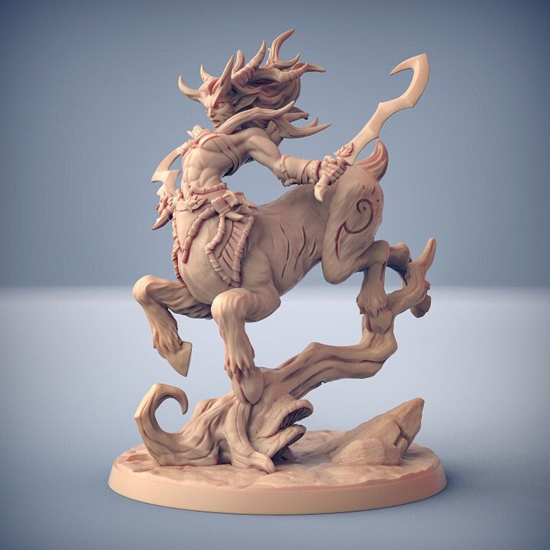 Centaur Barbarian Miniature - Artisan Guild | Fey Beastfolk Rogue Model ...