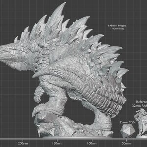 Godzilla Miniature - Lord of the Print | Kaiju Lizard King Model ...